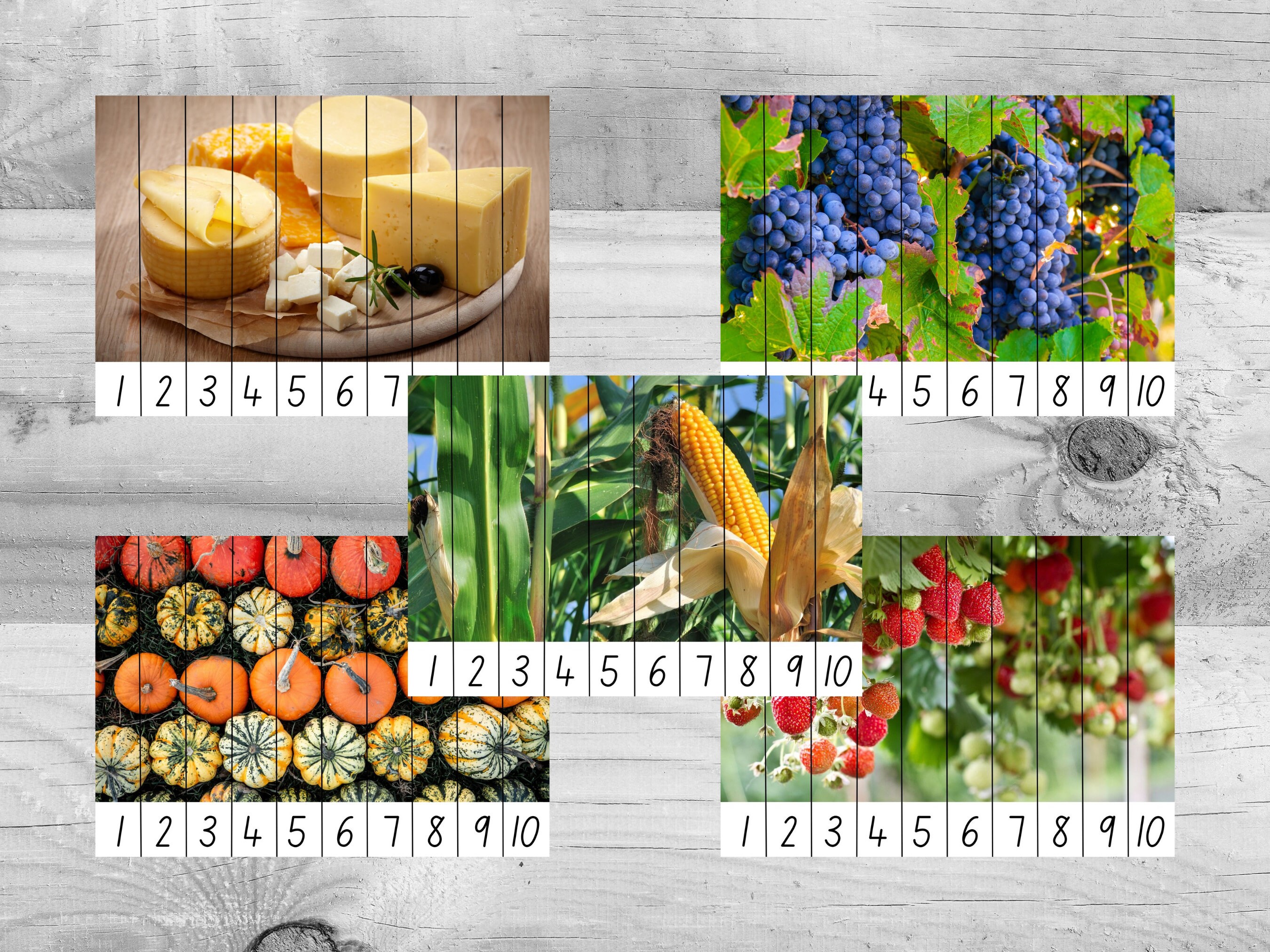 Farm Produce Number Puzzle | 1-10 | PDF Printable - Etsy