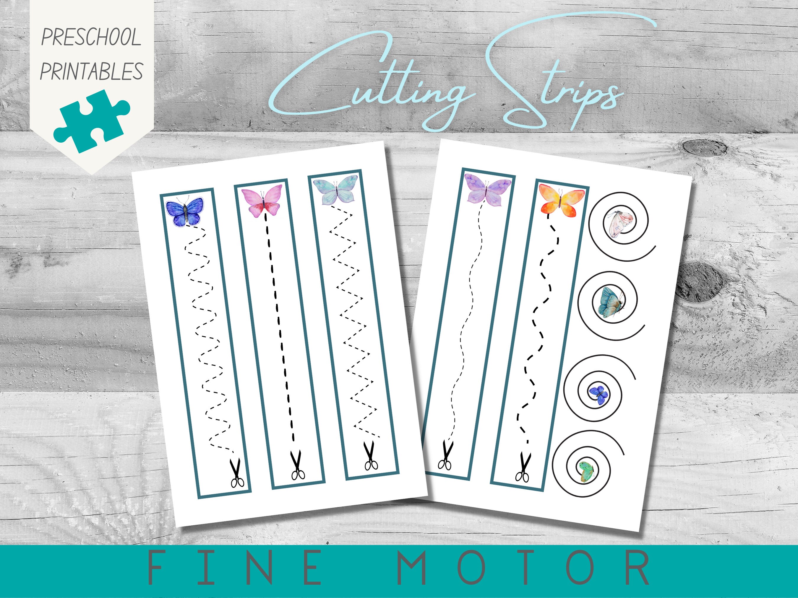 Butterflies Cutting Strips | Preschool & Homeschool Activity | Fine ...