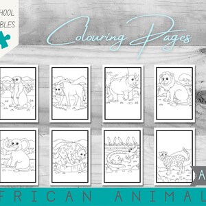 African Animals Colouring Pages | Preschool Activity | Home & School ...