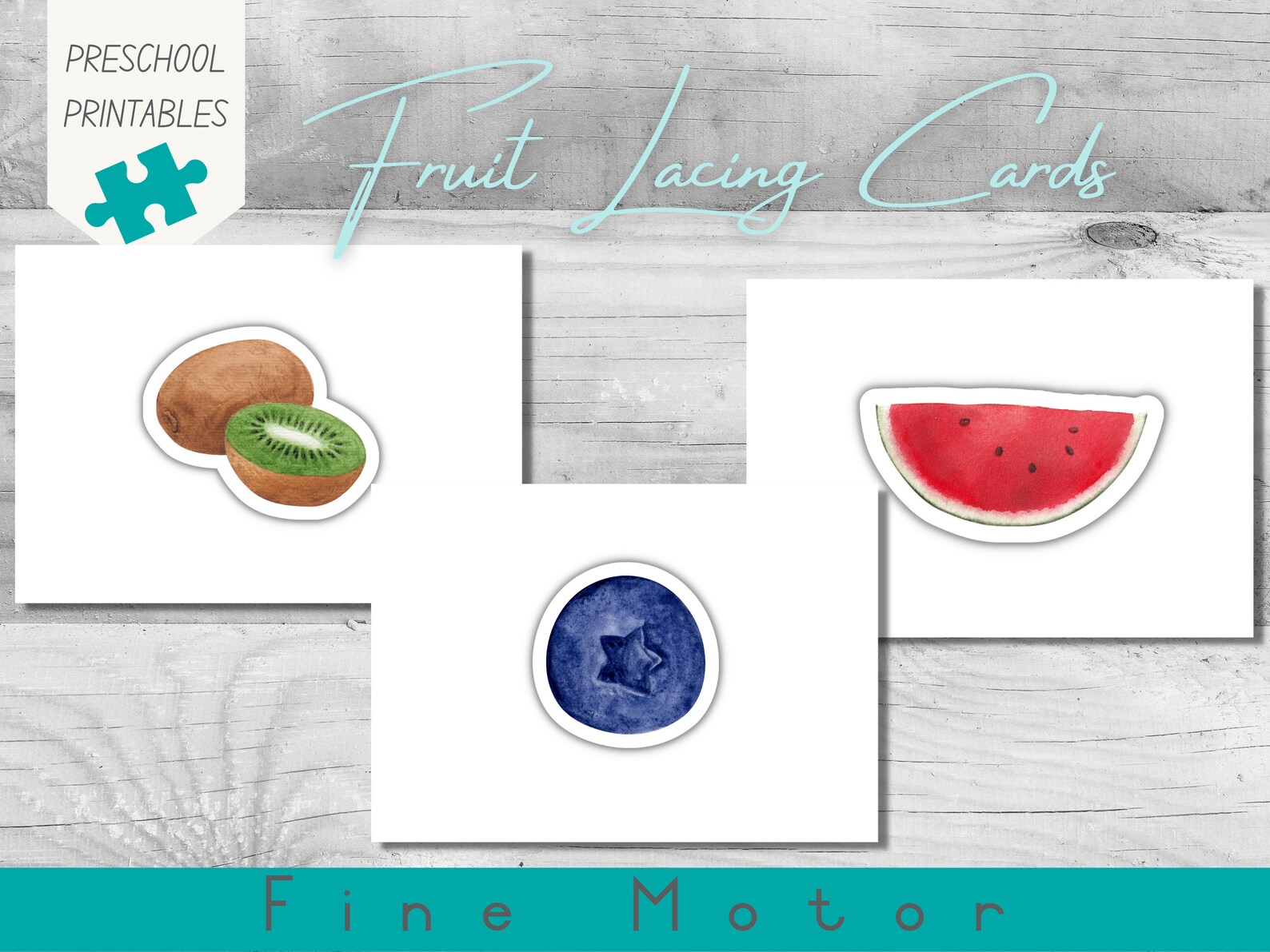 Fruit Lacing Card Activity | Preschool & Homeschool | Montessori | Fine ...