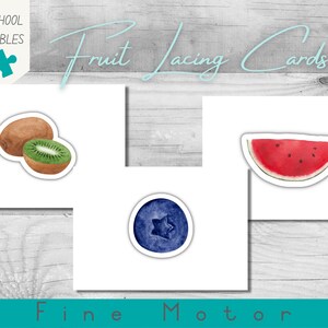 Fruit Lacing Card Activity | Preschool & Homeschool | Montessori | Fine ...