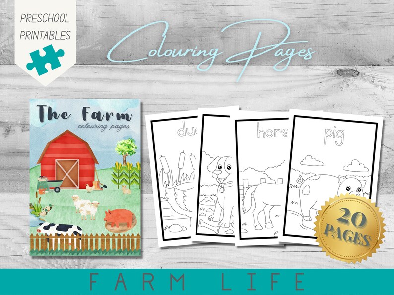 Farm Theme Bundle | Preschool and Homeschool Activities | Colouring ...