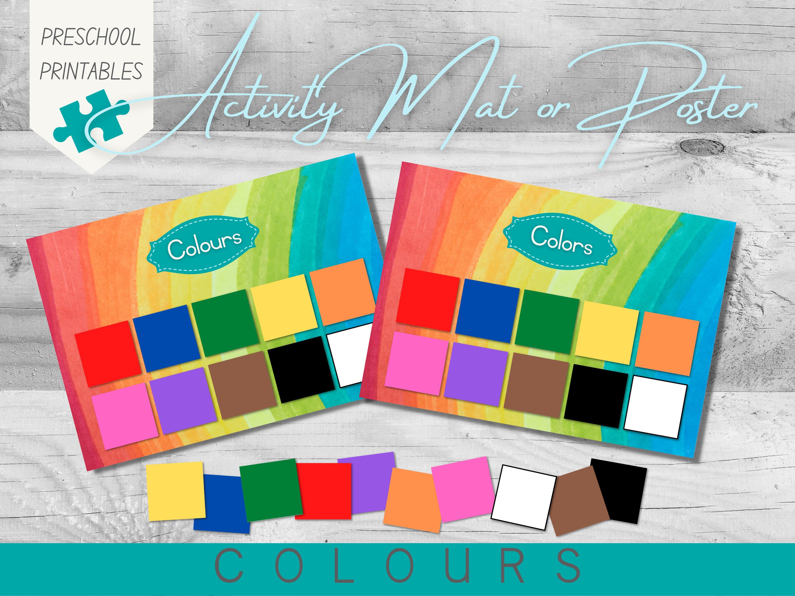 Colour Matching Activity & Poster Set PDF Printable - Etsy