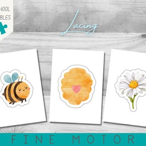 Honey Bee Lacing Card Activity | Preschool & Homeschool | Montessori ...