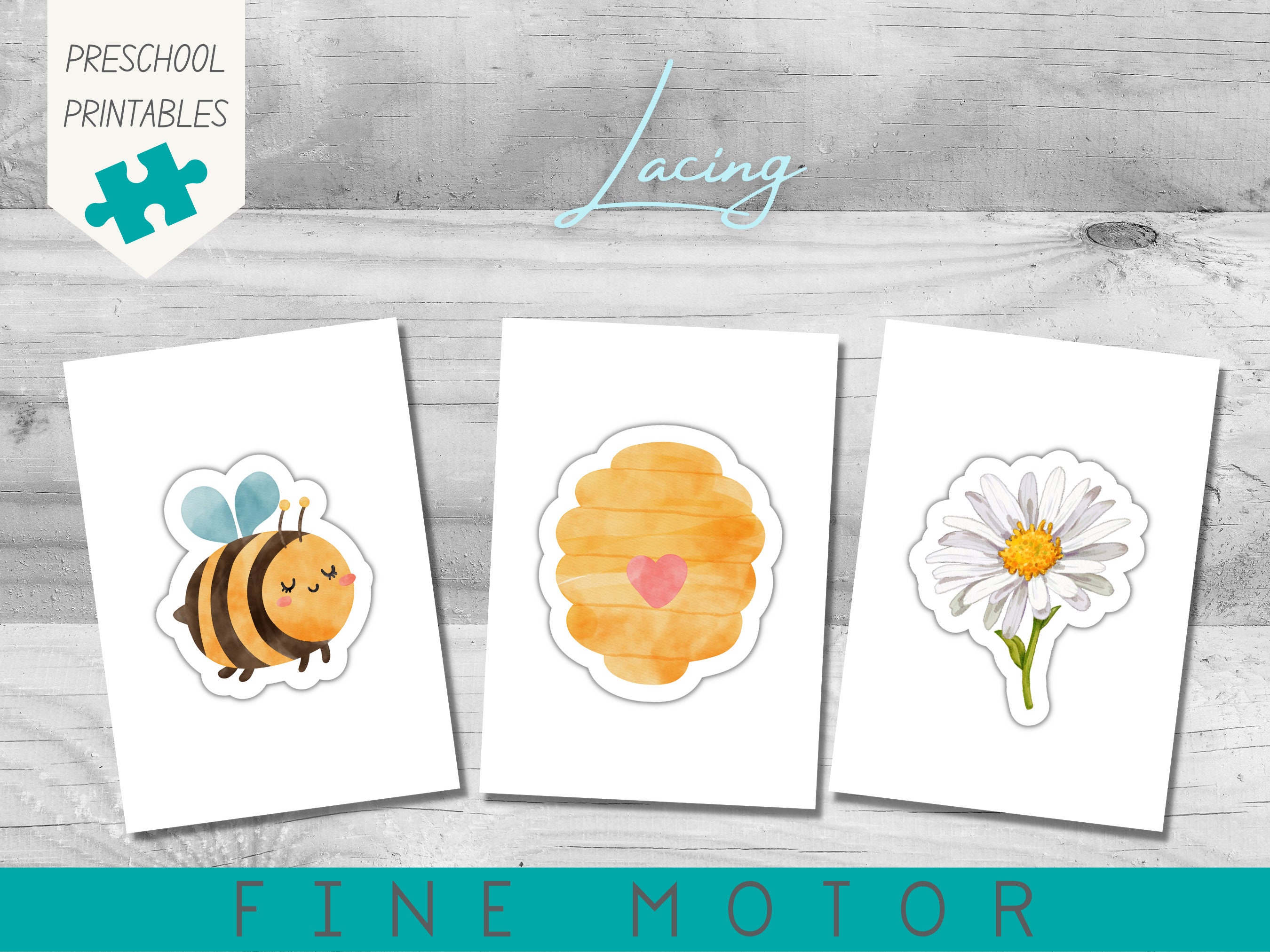 Honey Bee Lacing Card Activity | Preschool & Homeschool | Montessori ...