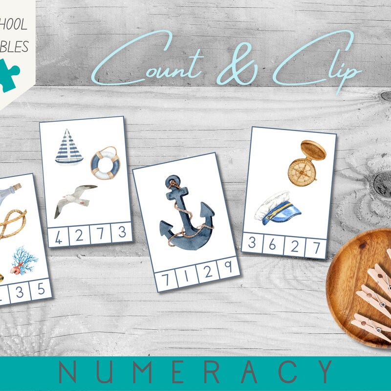 Count and Clip Cards - Etsy