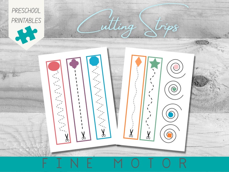 Shapes Cutting Strips | Preschool & Homeschool Activity | Fine Motor ...