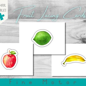 Fruit Lacing Card Activity | Preschool & Homeschool | Montessori | Fine ...