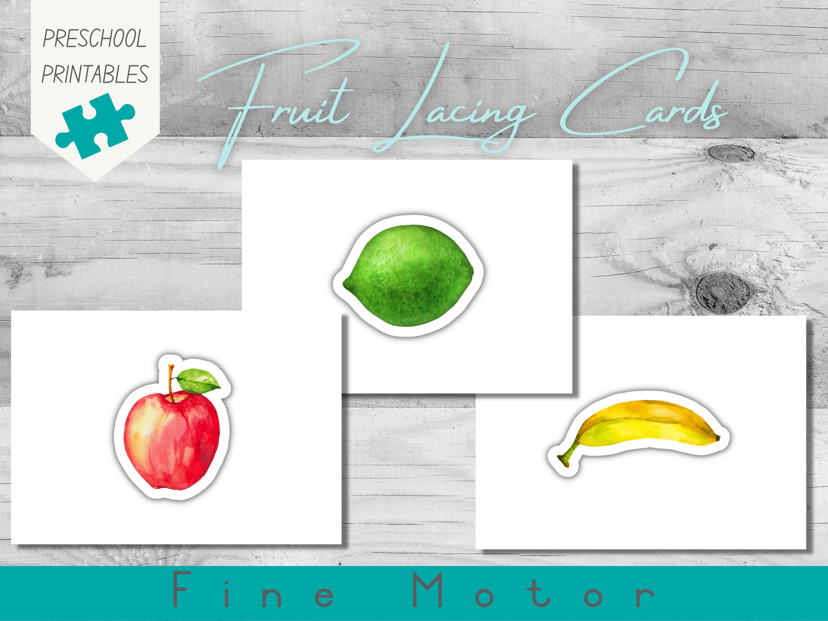 Fruit Lacing Card Activity | Preschool & Homeschool | Montessori | Fine ...