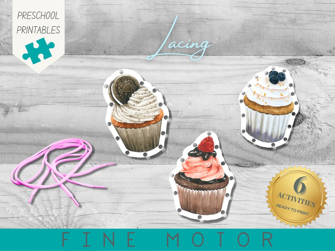 Cupcake Lacing Card Activity | Preschool & Homeschool | Montessori ...