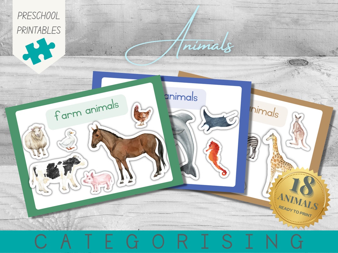 Animal Categorising and Sorting Activity | Early Learning | Sea Animals ...