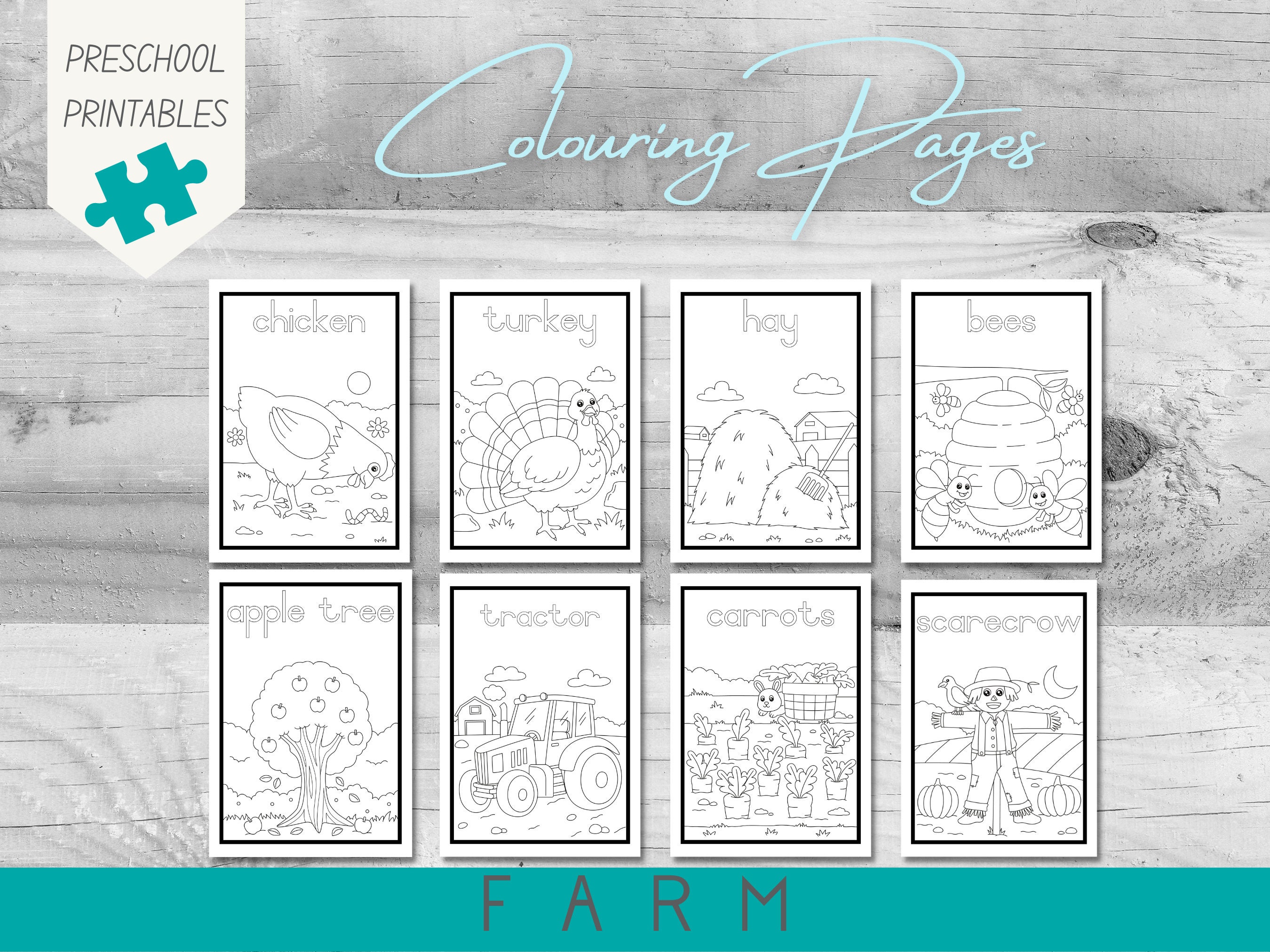 Farm Colouring Pages | Preschool Activity | Home & School | Farm ...