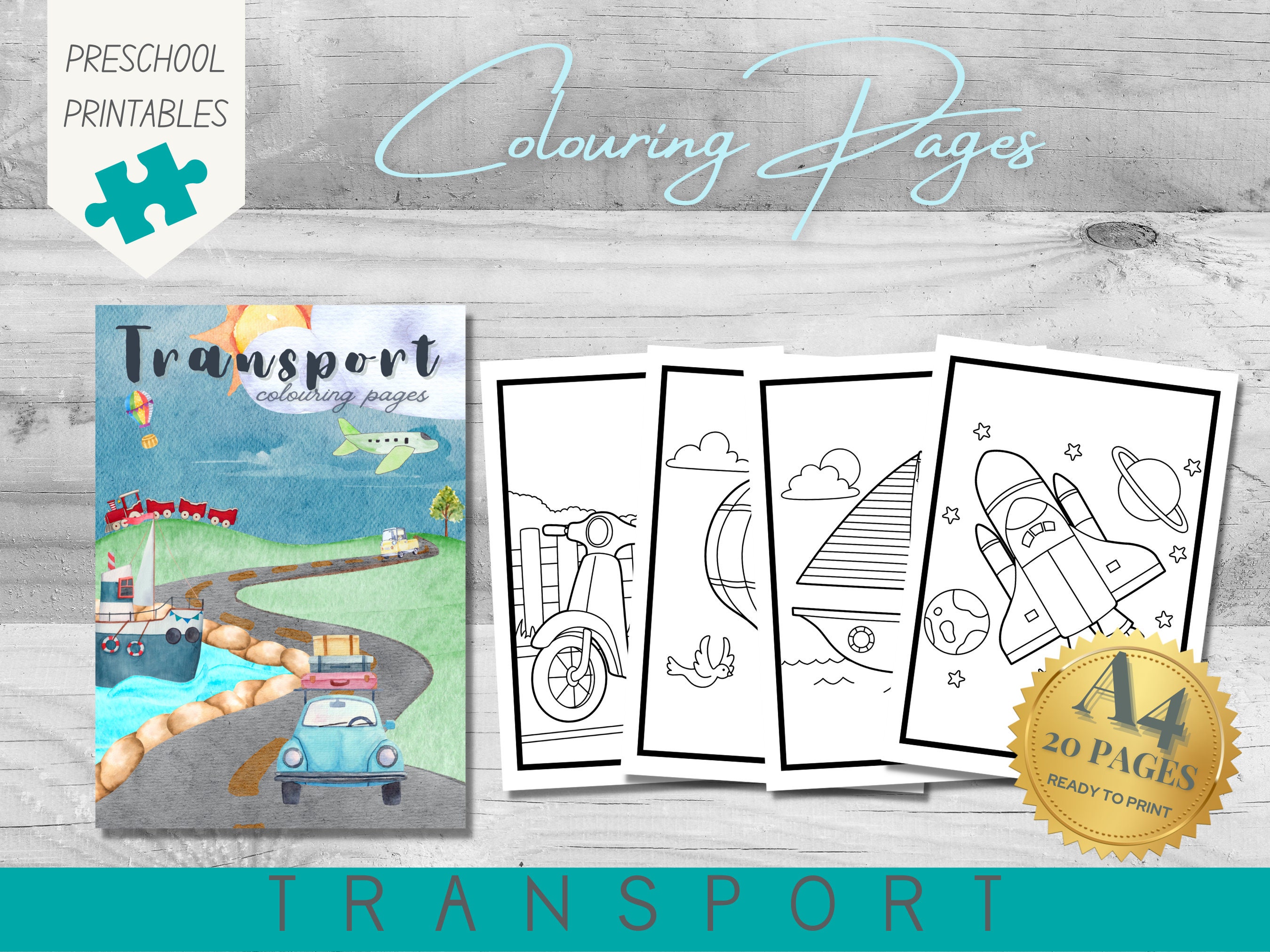 Transport Colouring Pages | Preschool Activity | Home & School ...