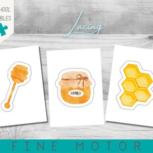 Honey Bee Lacing Card Activity | Preschool & Homeschool | Montessori ...
