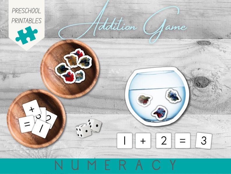 Preschool Addition Game Activity | Homeschool Maths | Concrete Maths ...