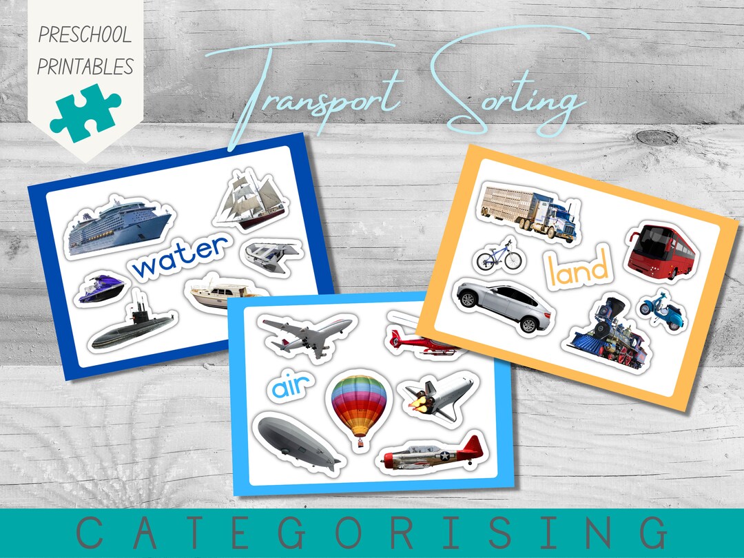 Transport Categorising and Sorting Activity | Air Land & Water ...
