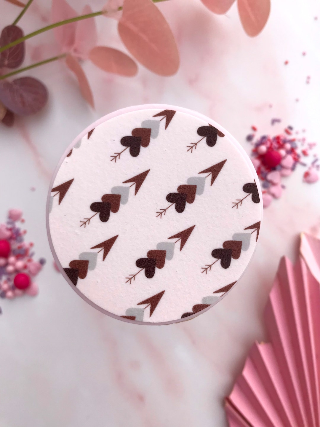 Cupids Arrow Edible Image Valentines Day Arrow Heart Cake Topper ...