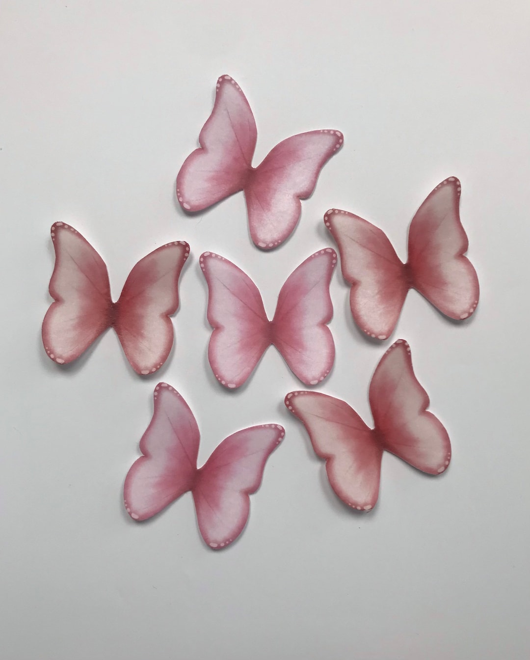 Pink Edible Butterflies | Pretty Wafer Card Edible Butterflies for Cake ...