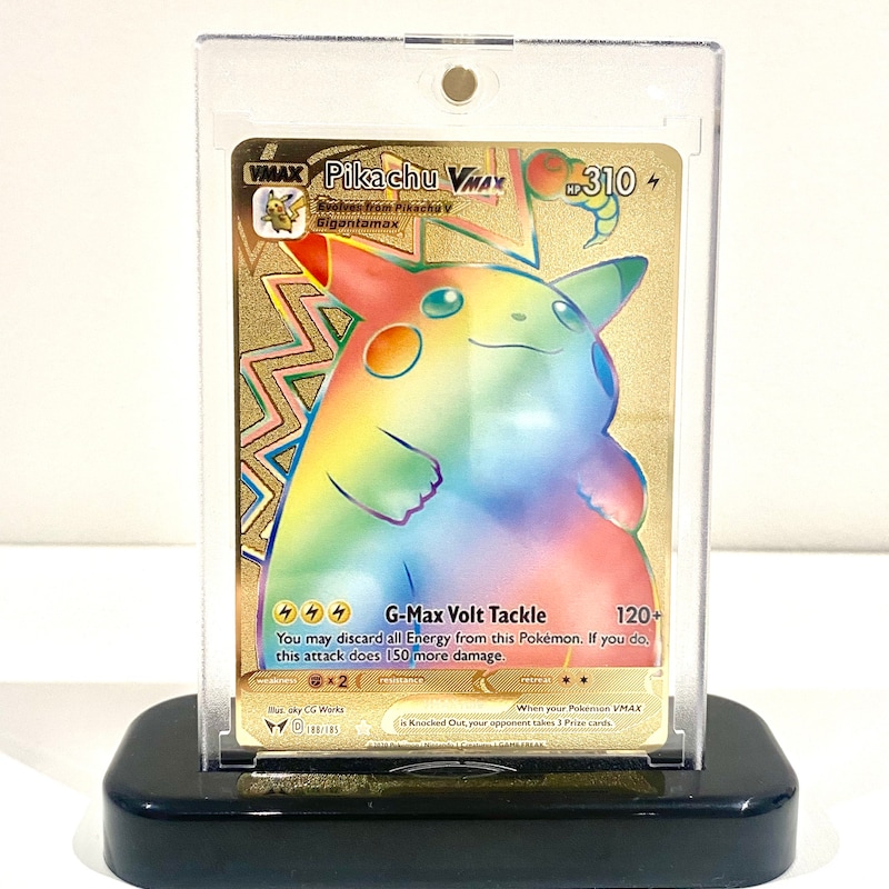 Gold Pikachu Card - Etsy