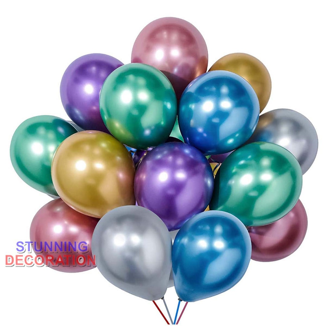 Chrome Metallic Balloons Quality 5 Inch Birthday Party Baby Shower ...