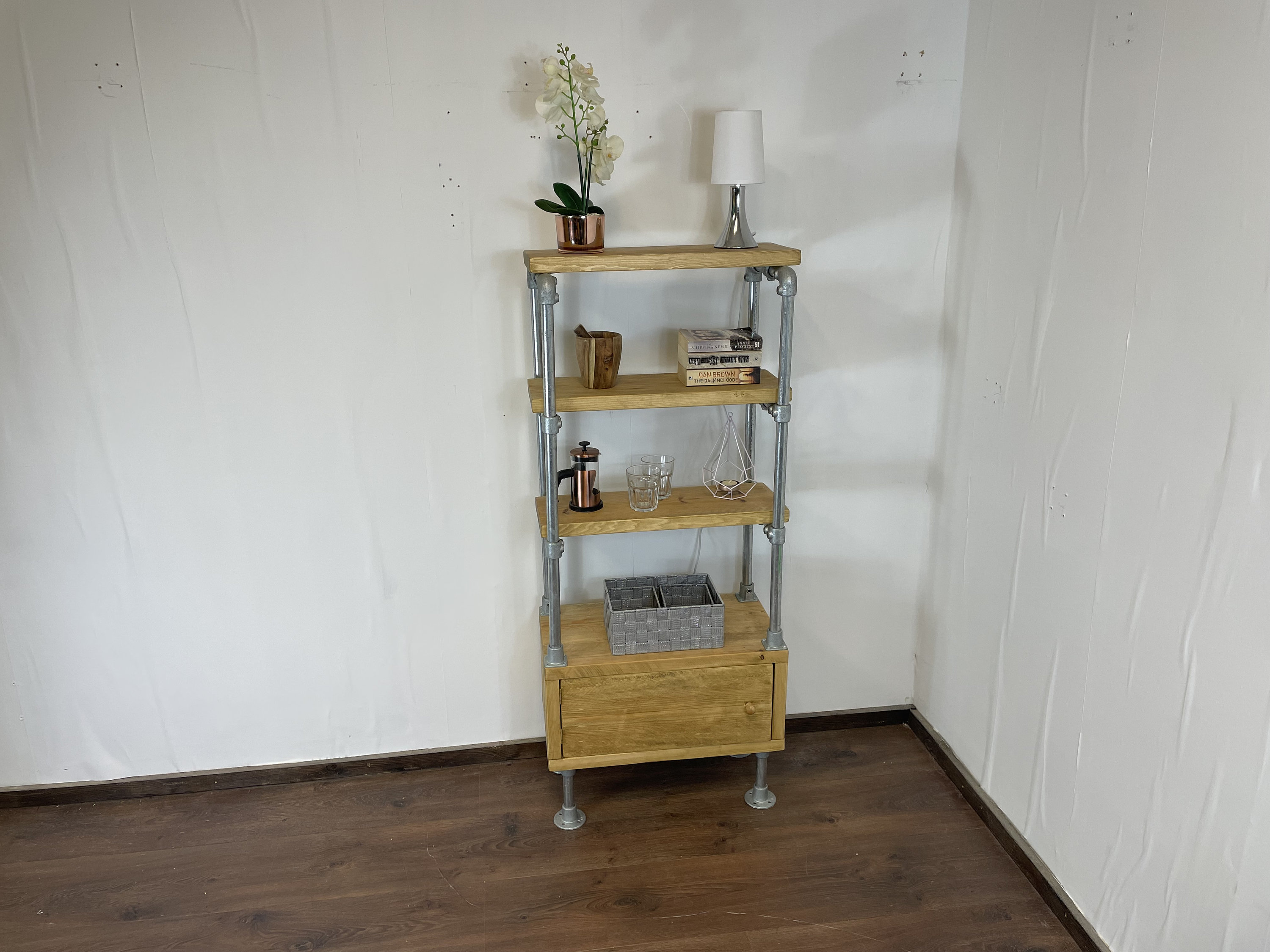 Ladder Shelving Unit With Cupboard Industrial Shelving Unit - Etsy