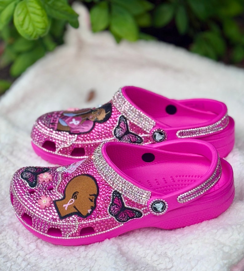 Breast Cancer Awareness Custom Crocs - Etsy