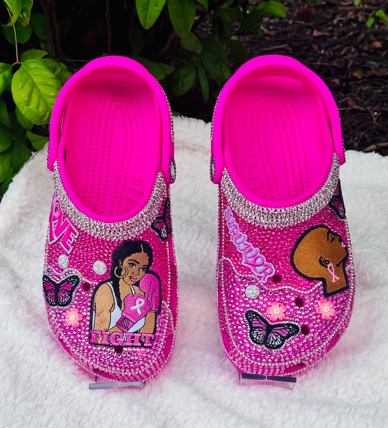 Breast Cancer Awareness Custom Crocs - Etsy