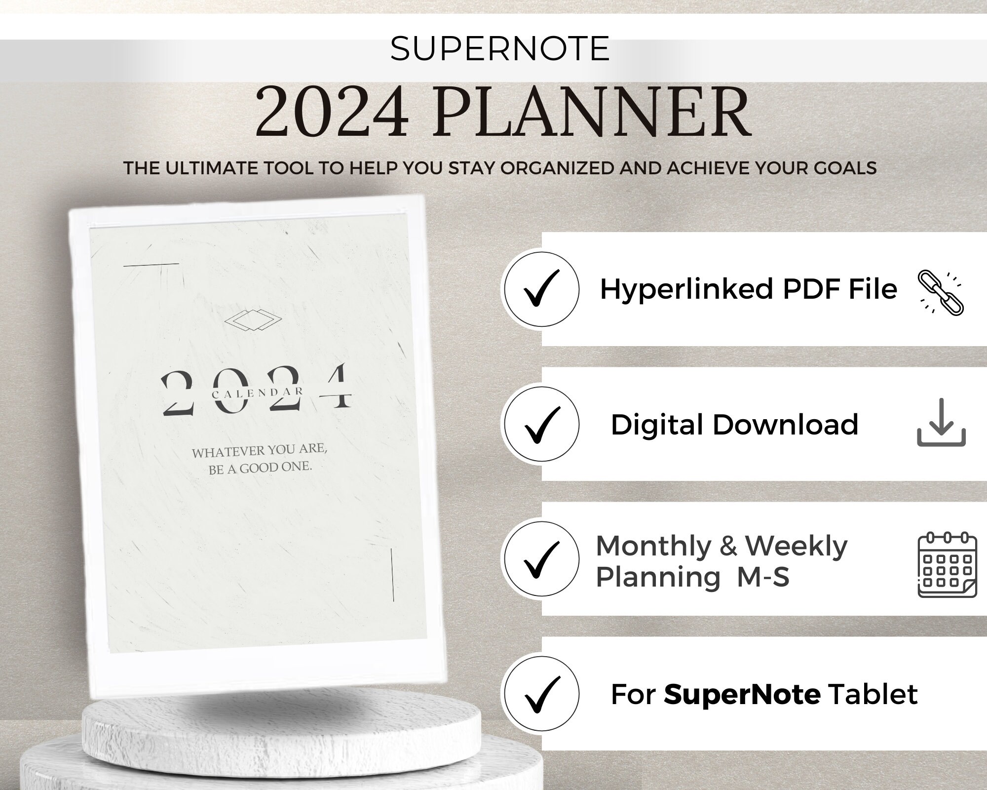 Stay Organized in Style With the Supernote Digital Planner 2024 ...