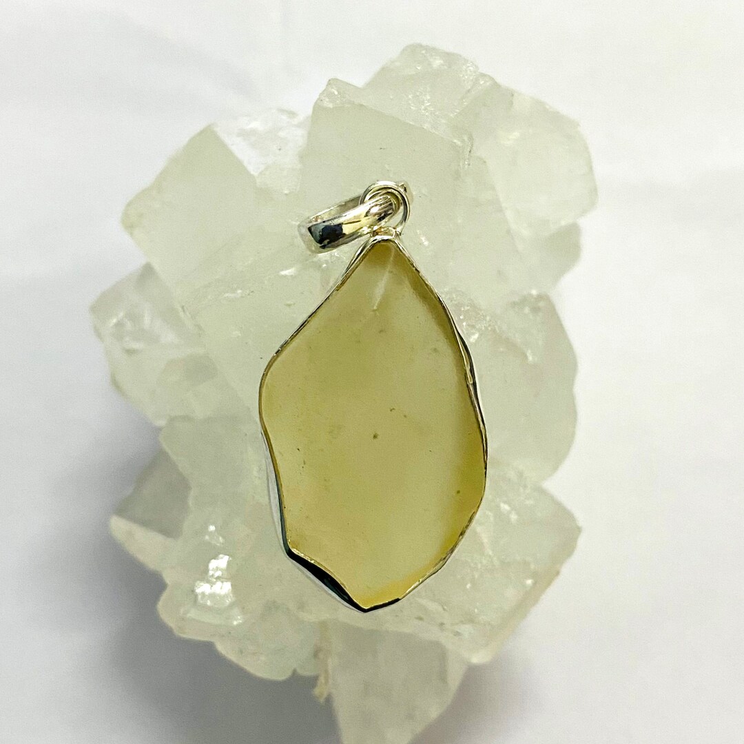 Libyan Desert Glass Necklace, Libyan Gold Tektite, Silver Meteorite ...
