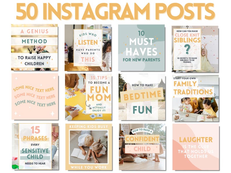150 Canva Family Blogger Templates: Instagram & Pinterest (digital ...