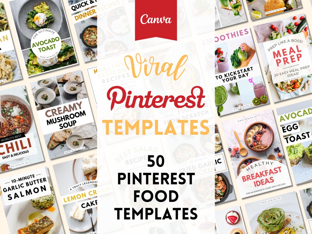 Pinterest Recipe Pin Templates for Food Bloggers Pinterest Pin Template ...