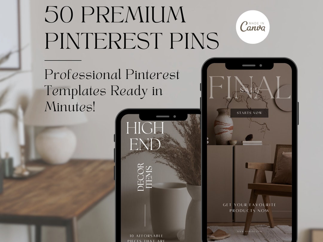 Pinterest Pin Templates for Canva Elegant Pinterest Templates for ...