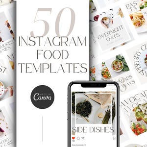 Instagram Templates Food Instagram Post Templates Canva Recipes Insta ...