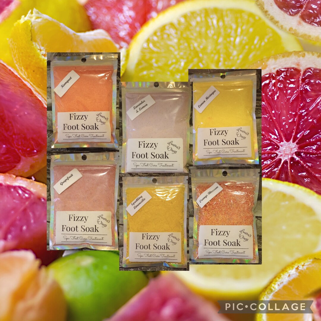 Bursting Citrus FIZZY FOOT SOAK, Spa Foot Treatment, Grapefruit ...