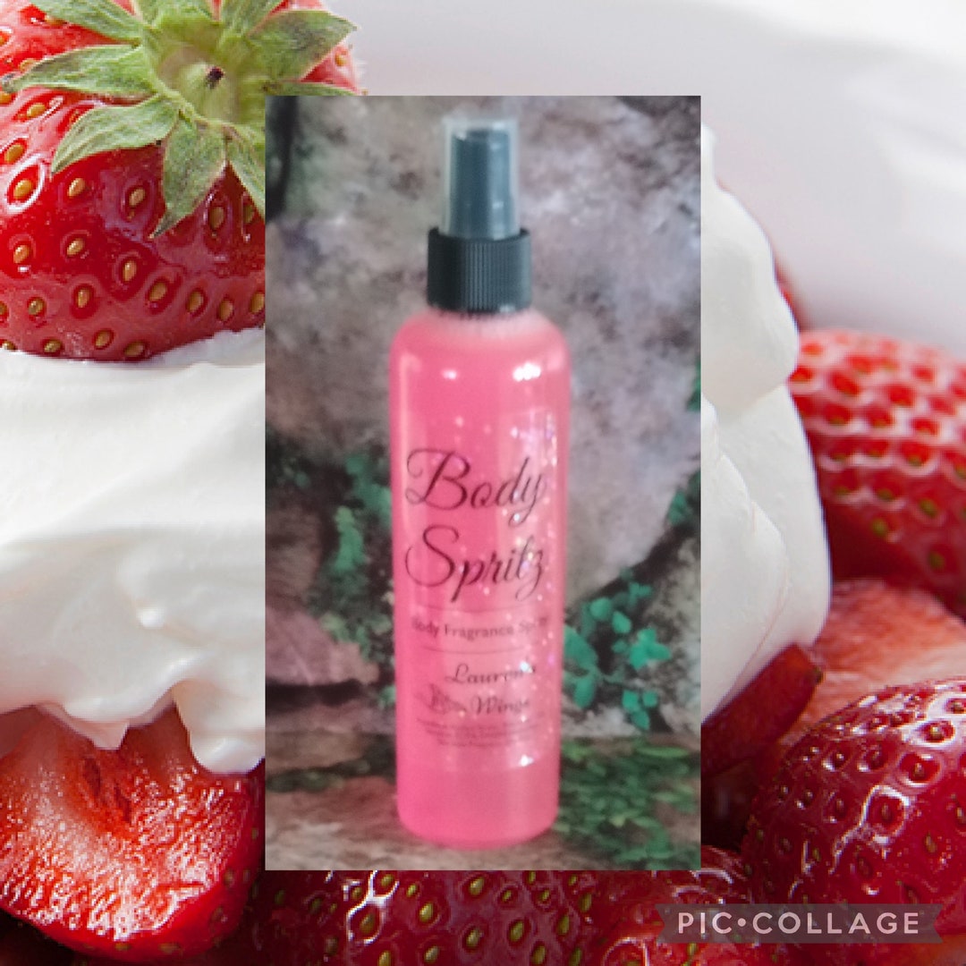 Strawberries & Cream Body Spritz: Ripe Strawberries and Whipped Cream ...
