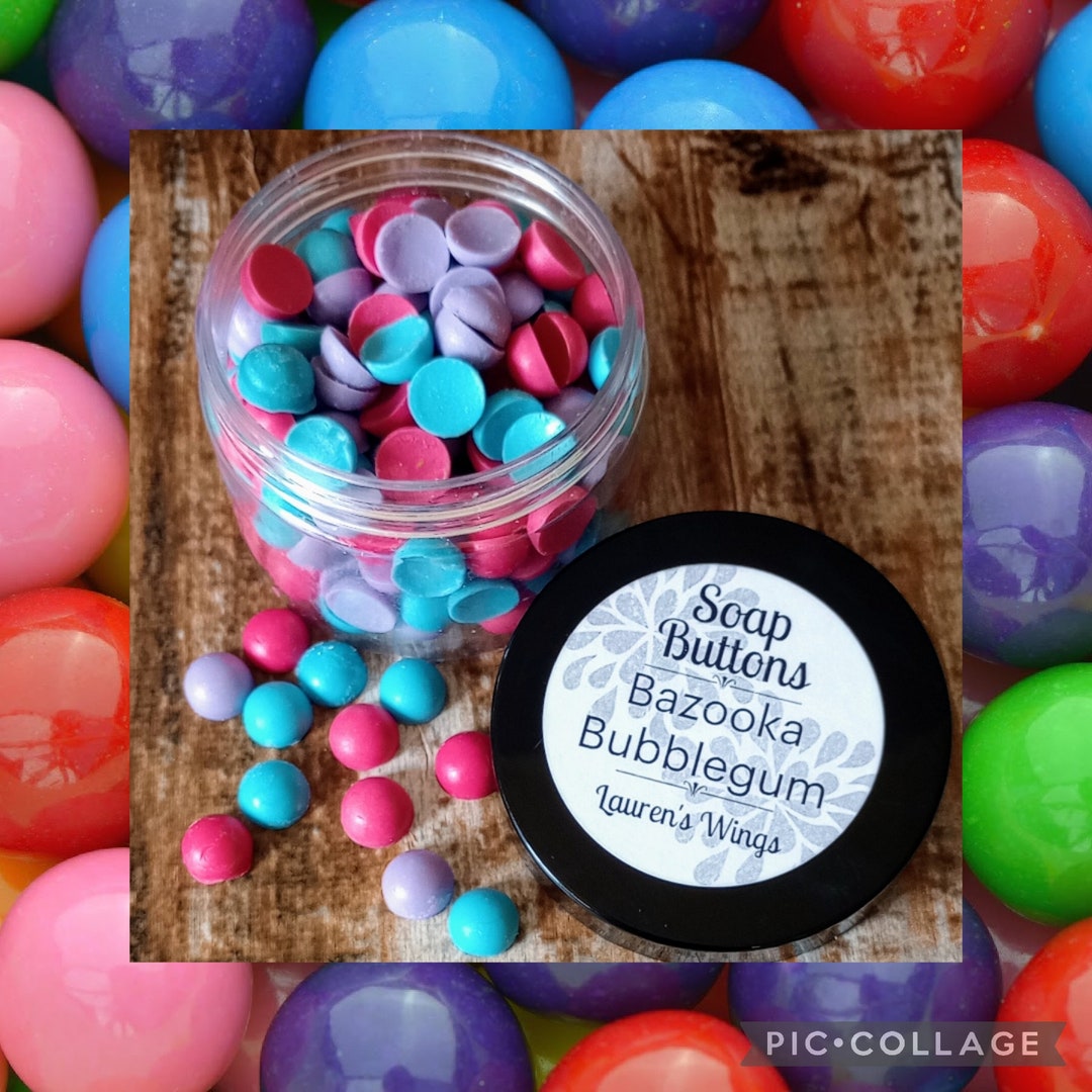 Bazooka Bubblegum SINGLE USE SOAPS, One Time Use Soap Buttons, Fun ...