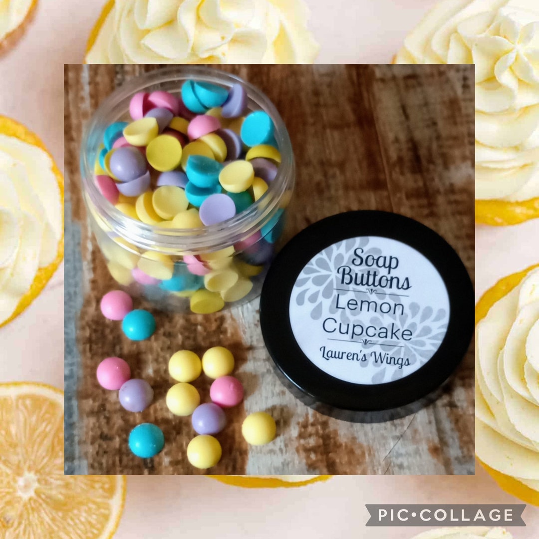 Lemon Cupcake SINGLE USE SOAPS, One Time Use Soap Buttons, Fun ...
