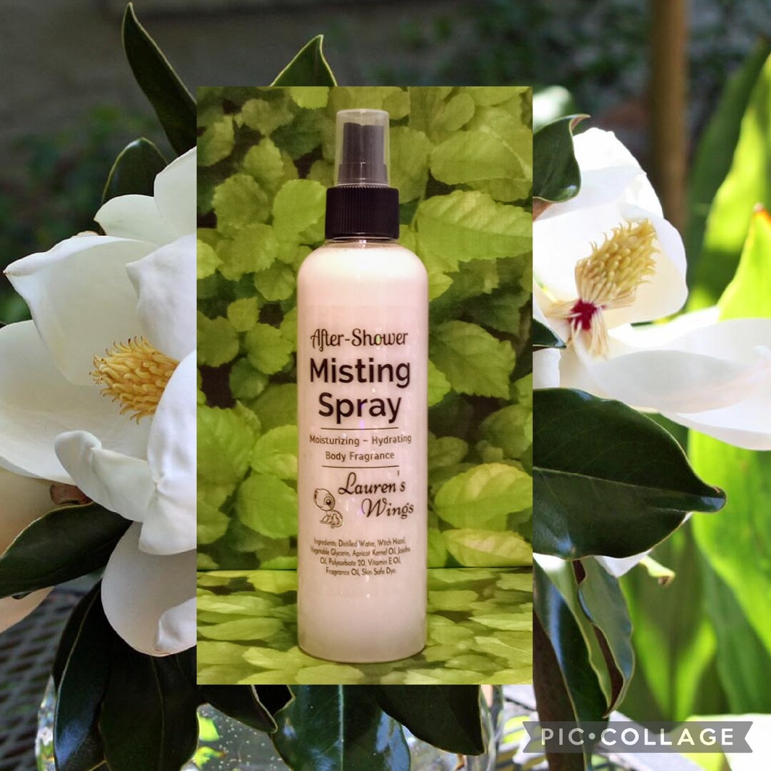 Sweet Magnolia AFTER SHOWER Misting SPRAY, Blend of Skin Soothing Oils ...