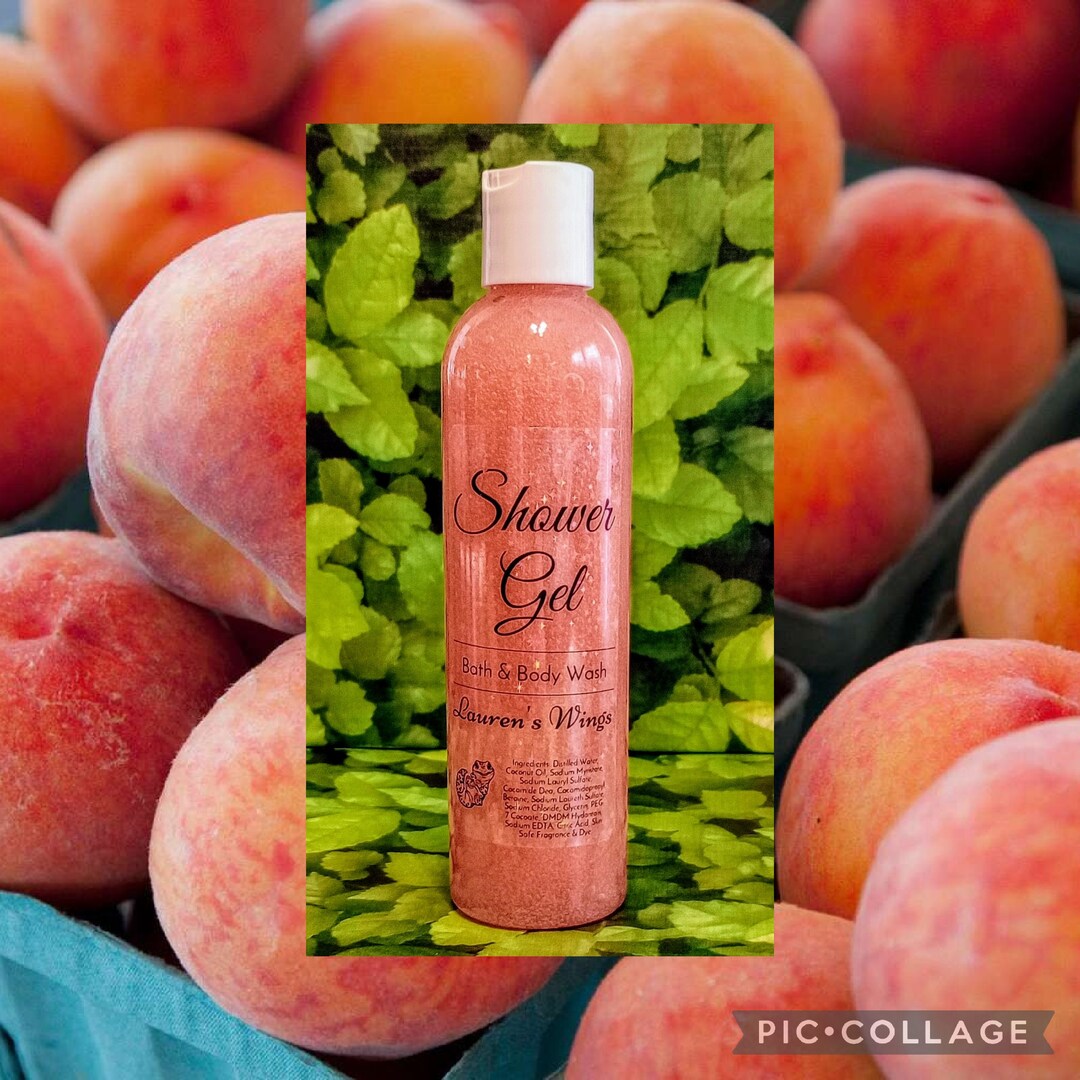Georgia Peach SHOWER GEL, Long Lasting Scented Body Wash, Freshly ...