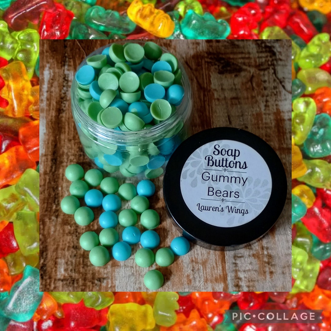 Gummy Bears SOAP BUTTONS, Single Use Soap, Fun, Moisturizing, Black ...
