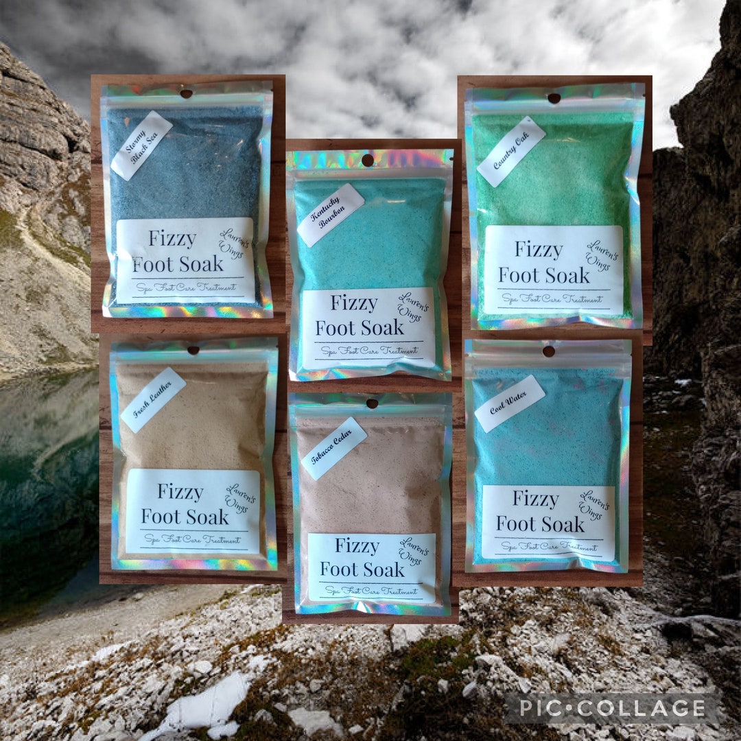 Masculine Rugged FIZZY FOOT SOAK, Spa Foot Treatment, Stormy Black Sea ...