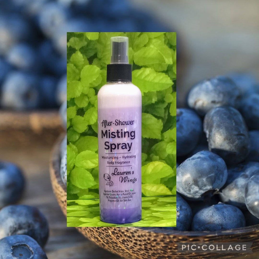 Blueberries & Cream AFTER-SHOWER Misting SPRAY: Blueberry and Vanilla ...