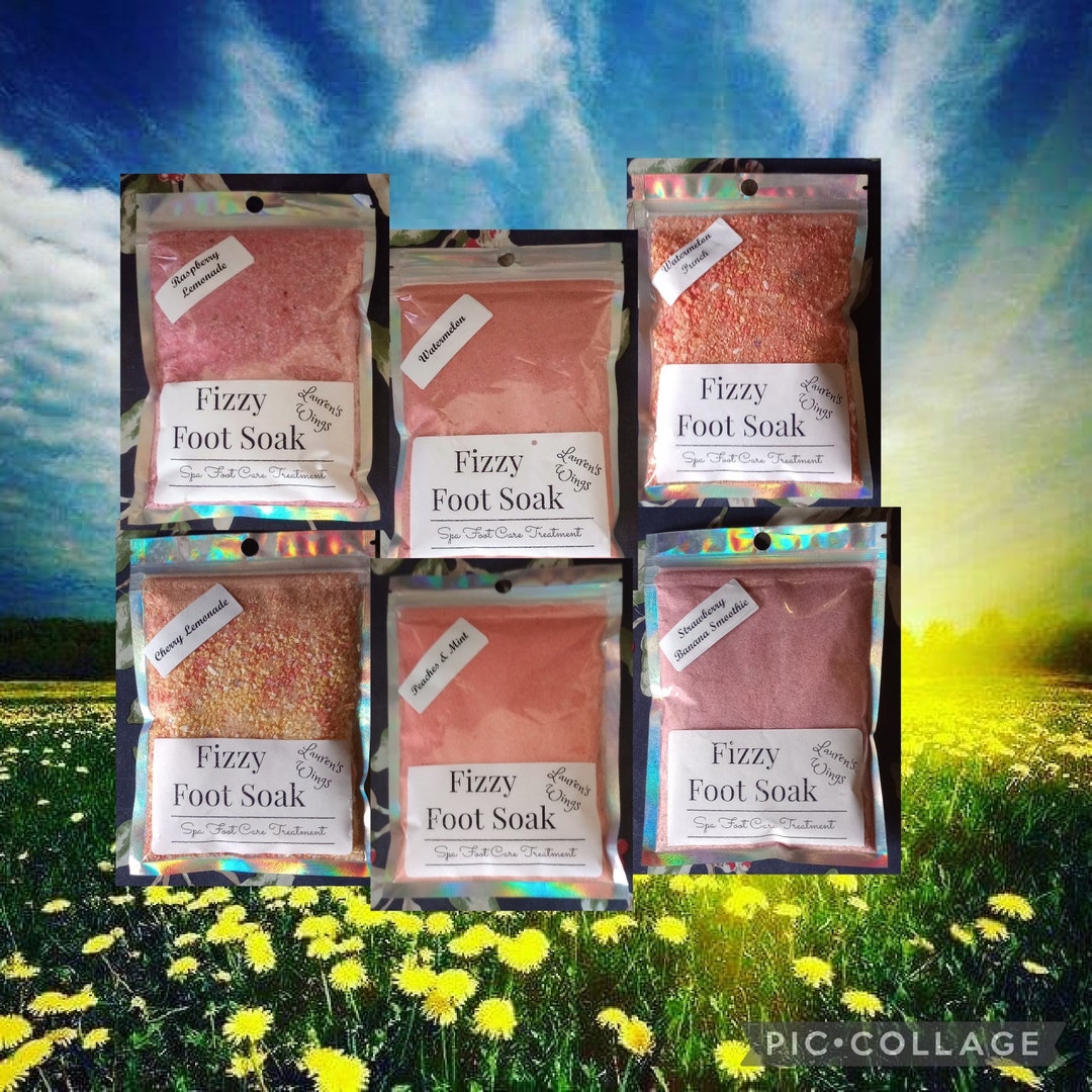 Summertime FIZZY FOOT SOAK, Spa Foot Treatment, Watermelon, Strawberry ...