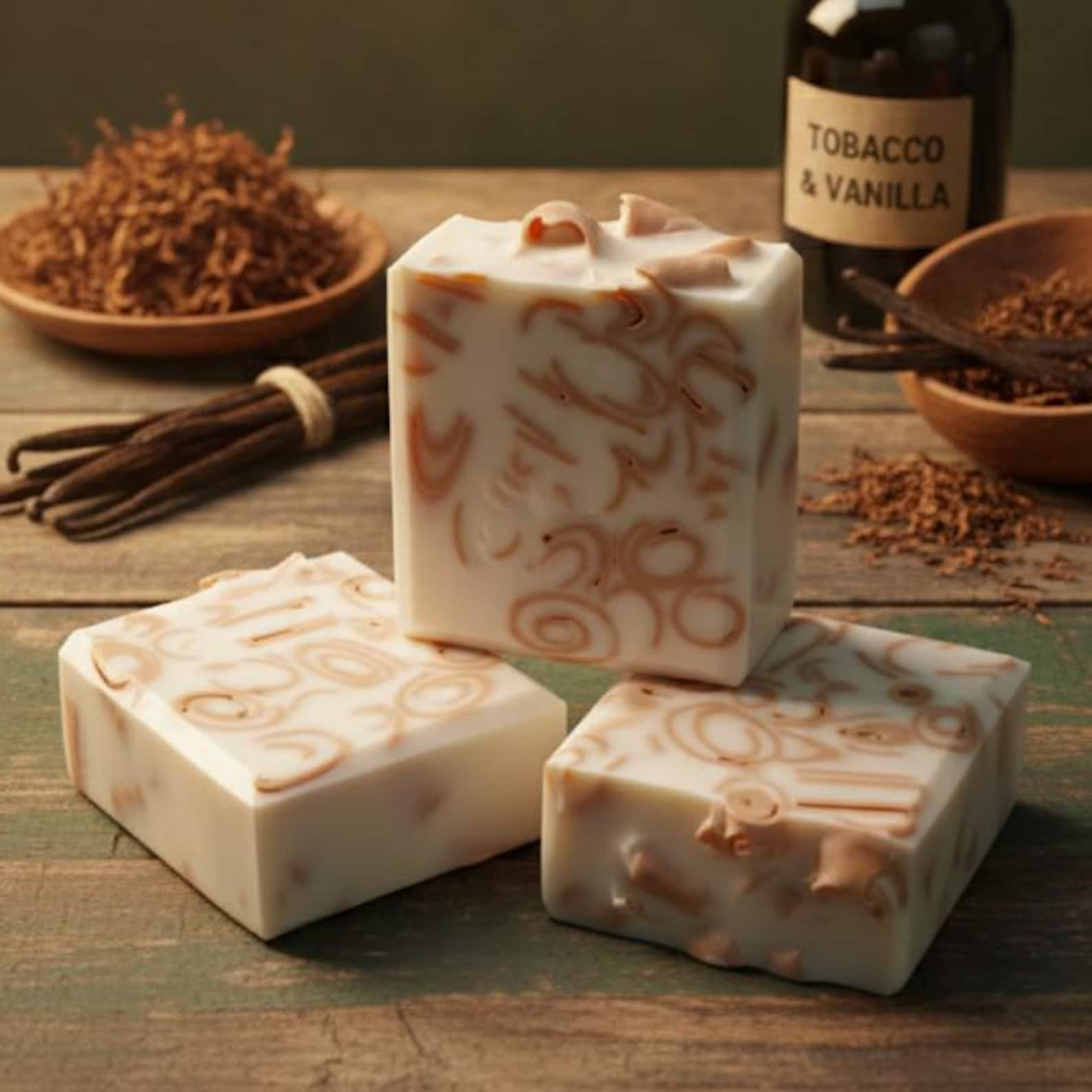 TOBACCO & VANILLA Men's Soap: Extra Large 7oz. Earthy Tobacco, Zesty ...