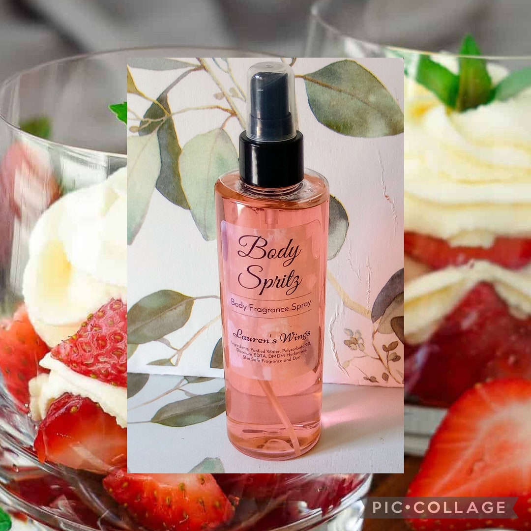 Strawberries & Cream BODY SPRITZ Fragrance SPRAY, Instant Burst of ...