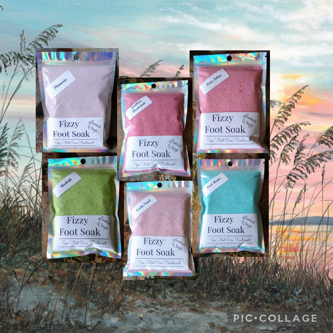 Breezy FIZZY FOOT SOAK, Spa Foot Treatment, Love Token, Plumeria ...