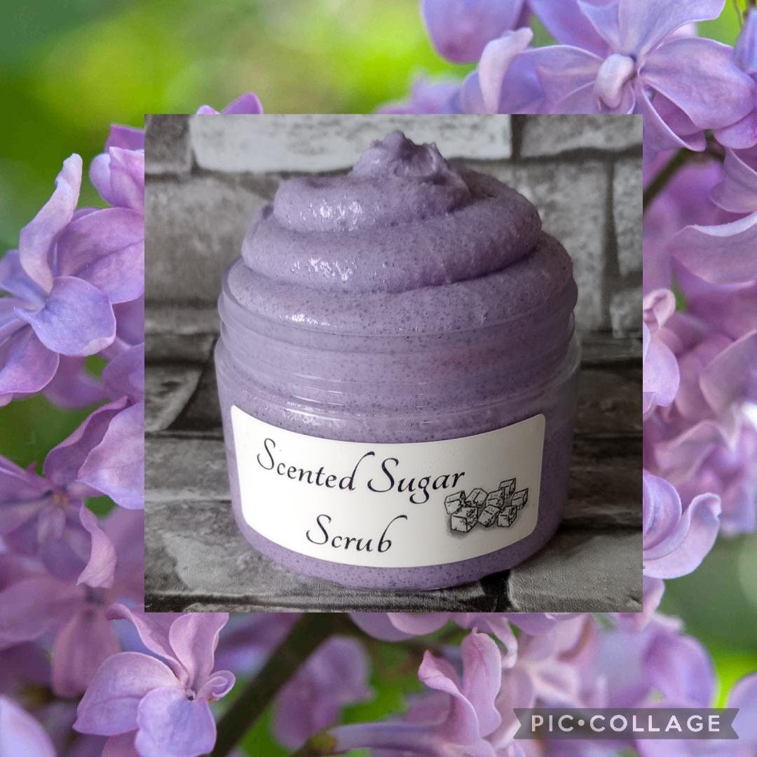Soft Lilac SUGAR SCRUB, Exfoliating Scrub, Fresh Lilac, Blue Willow ...
