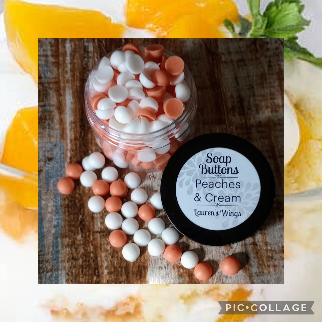 Peaches & Cream SINGLE USE SOAPS, One Time Use Soap Buttons, Fun ...