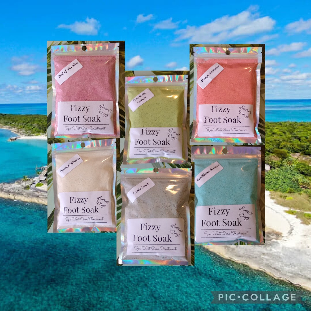 Tropical Oasis FIZZY FOOT SOAK, Spa Foot Treatment, Exotic Pink Sands ...
