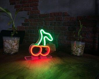 Cherry Neon Light - Etsy
